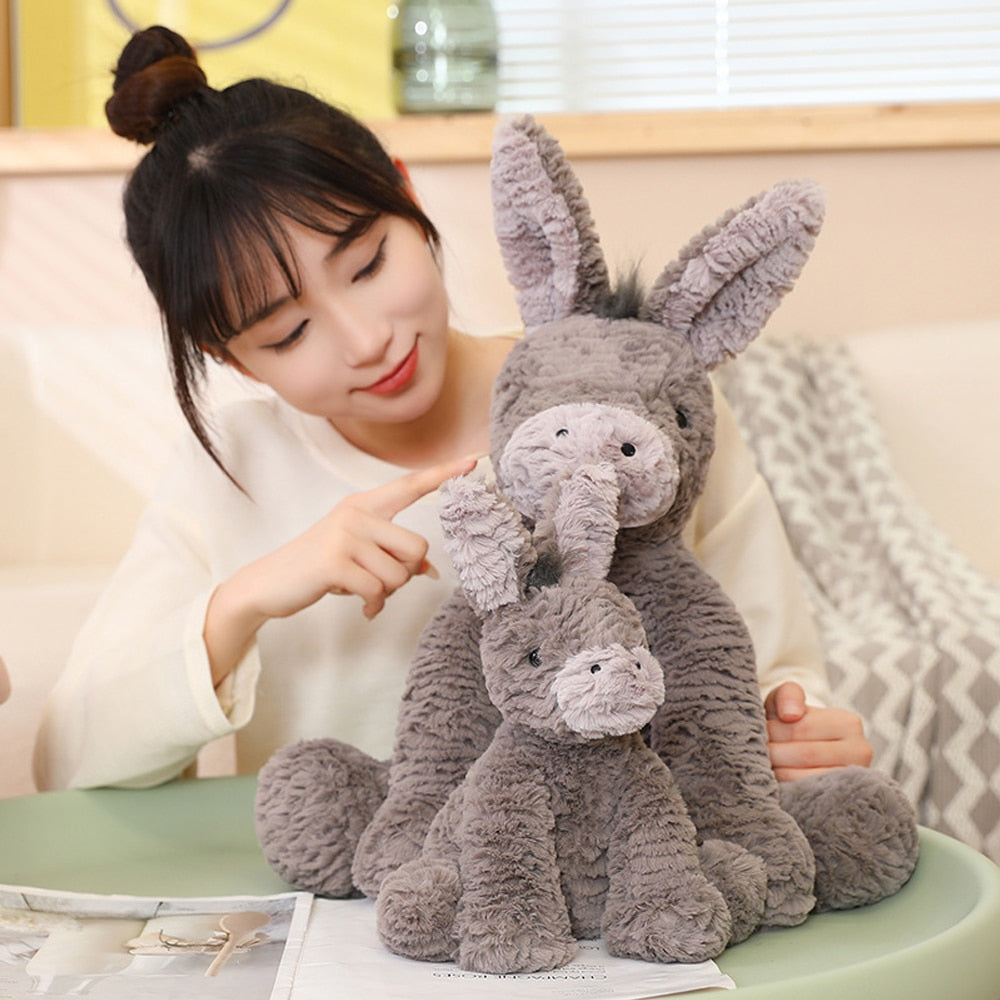 Very Furry Donkey Plush (3 SIZES)